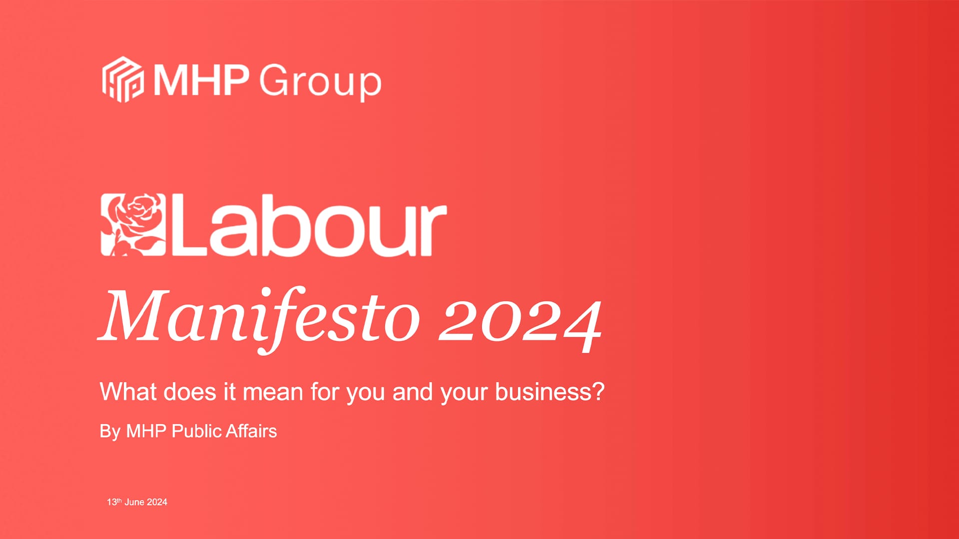 Labour Manifesto – what does it mean for business? Analysis from MHP ...